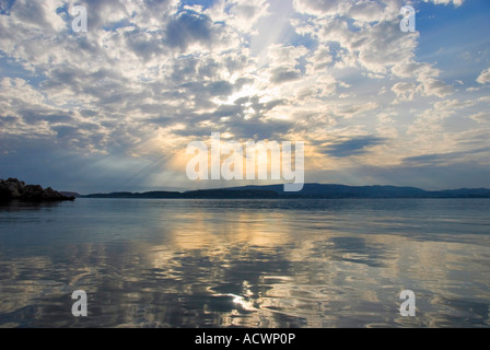 Sunset from Kalamia Beach, Lassi, Kefalonia, Ionian Islands Greece ...