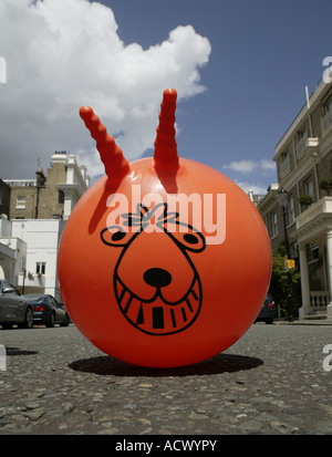 70's Orange Space Hopper Stock Photo - Alamy
