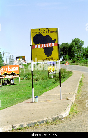Equator sign NANYUKI KENYA East Africa Stock Photo - Alamy