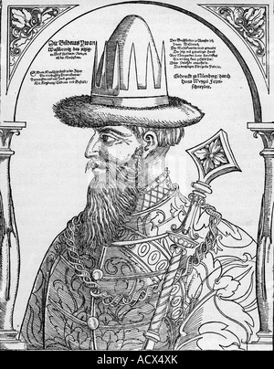 Portrait of Ivan the Terrible (1530-1584) Grand Prince of Moscow and ...