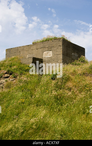 Second World War Two concrete blockhouse on beach at Wissant, Nord-Pas ...