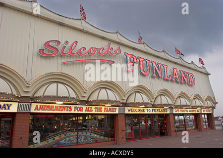 Funland Amusement arcade on the promenade in Blackpool, Lancashire ...