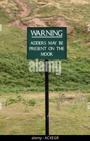adder warning sign Stock Photo - Alamy