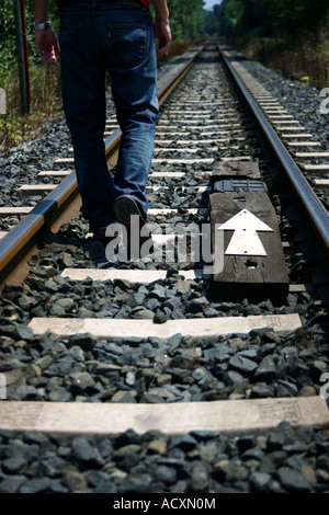 Narrow tracks on the line between Brötjemark and Bunn in the ...