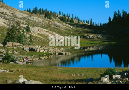 Lake Elbert in the Mt Zirkel wilderness area Routt County Colorado USA ...