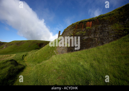 Rock at Systrastapi in Kirkjubaejarklaustur on the south coast of ...