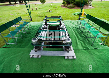 Lowering Device and Funeral Setup Before the Ceremony in a Cemetery ...