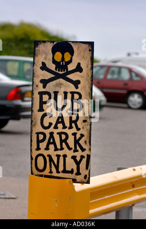 Car Park for Patrons Only sign Stock Photo - Alamy