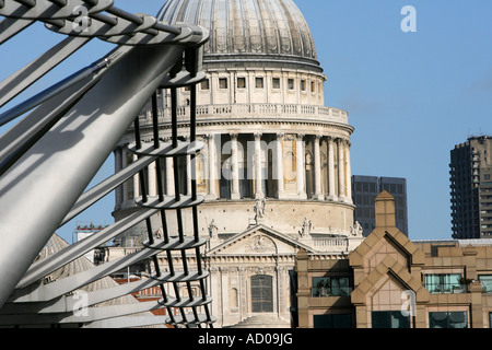 Millenium Bridge designed by Sir Norman Foster leading from the Tate ...