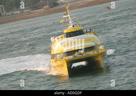 the wightlink fast cat ferry fast ferry service from ryde on the isle ...