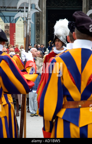 swiss guard in milan in front of duomo - italy Stock Photo - Alamy