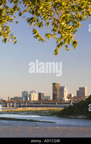 Skyline along the Falls of the Ohio River, Louisville, Kentucky, USA ...