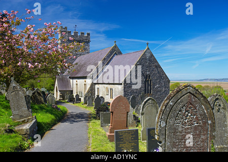 St Rhidian and St Illtyd church, Llanrhidian on the Gower Peninsula ...