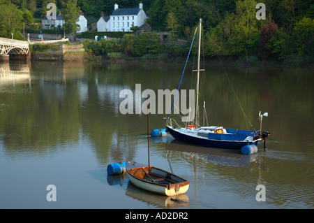 Boats on the river Wye at Chepstow Stock Photo - Alamy