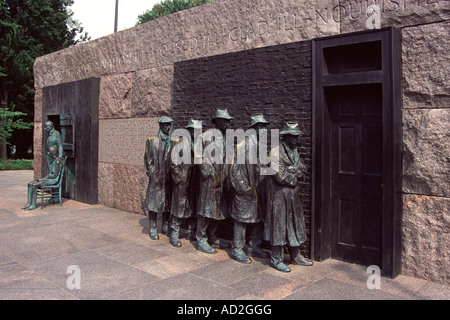 Great Depression Breadline with Door, FDR Memorial, Washington, DC ...