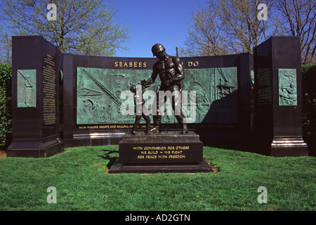 Seabees Memorial at Arlington National Cemetery in Washington DC Stock ...