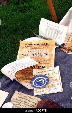 Slavery Posters and information about slave sales Stock Photo - Alamy