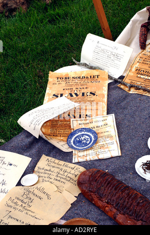 Slavery Posters and information about slave sales Stock Photo - Alamy