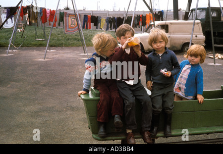 Gypsy children playing in camp site Stock Photo - Alamy