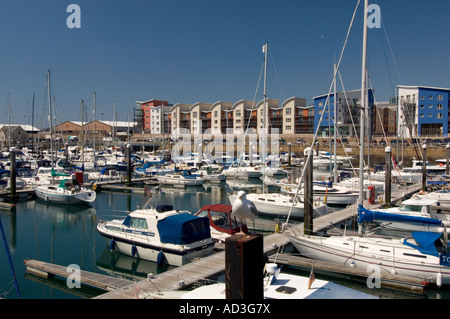 Modern harbour of St. Helier, Jersey, Channel Islands, United Kingdom ...