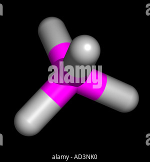 Methane (CH4) natural gas molecule, flat icon style. Atoms shown as ...