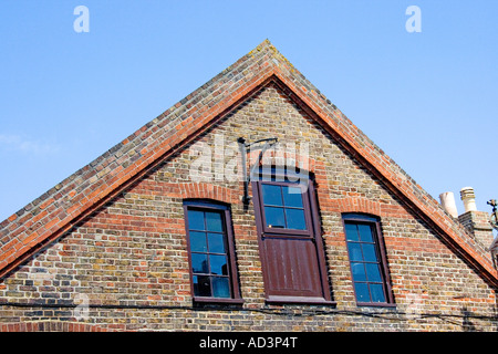Corbelling used on a brick gable Stock Photo - Alamy