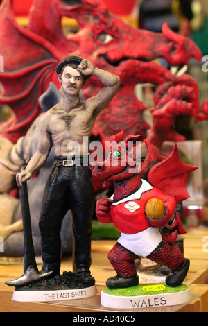 Welsh dragon pottery souvenir at The Grogg Shop Pontypridd South Wales ...