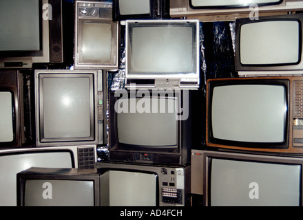 Collection of old TV sets Stock Photo - Alamy