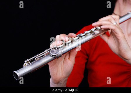 A female flautist Stock Photo - Alamy