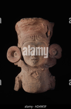 Pre-Hispanic Zapotec ceramic figure of a deity, possibly Cocijo, the ...
