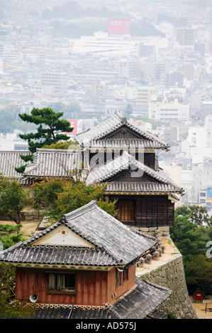 Japan Honshu Island Ehime prefecture Matsuyama 3 tiered pagoda and ...