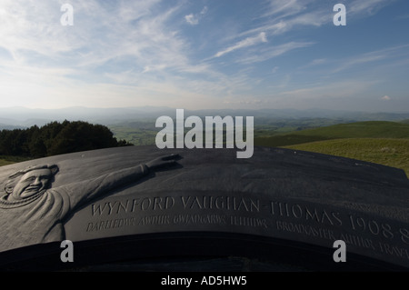 A view from the Wynford Vaughan Thomas Memorial on the machynlleth ...
