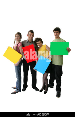 Models showing display panels Stock Photo - Alamy