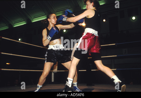 Women's boxing tournament York Hall Bethnal Green Stock Photo - Alamy