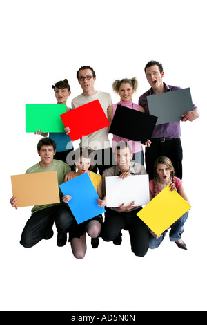 Models showing display panels Stock Photo - Alamy