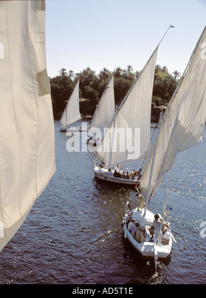 See a traditional Nile river felucca, navigating the ancient pharaonic ...