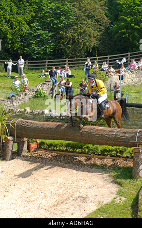 Nick Gauntlett and Calibre fall at Snuggledown lower pond Bramham ...