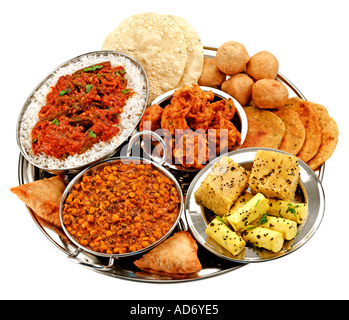 INDIAN THALI CUT OUT Stock Photo - Alamy