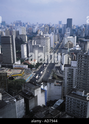 BRAZIL SAO PAOLO OVERVIEW ON THE CITY AT NIGHT FROM HOTEL HILTON Stock ...