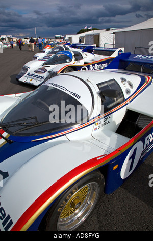 Lineup of classic Rothmans Porsche race winning Le Mans cars ...