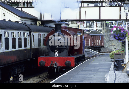 Steam locomotive "Jessie" at Llangollen station, Denbighshire, Wales ...