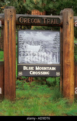Blue Mountain Crossing, Oregon Trail Interpretive Park, near La Stock ...