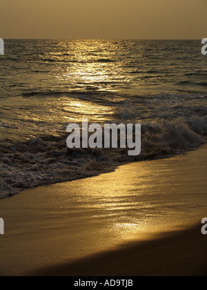 Sunset, Puthenthope beach, Trivandrum, Kerala, South India Stock Photo ...