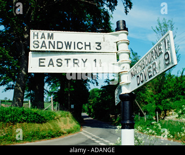 Ham and Sandwich signpost, Kent, England Stock Photo - Alamy
