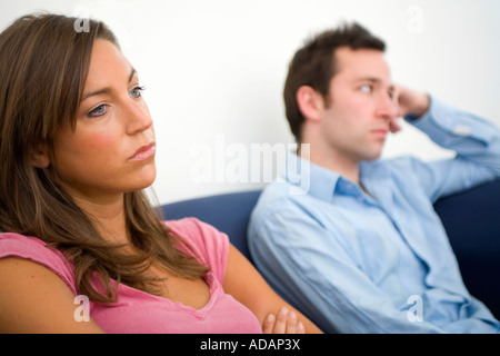 Young couple not communicating after an argument Stock Photo - Alamy