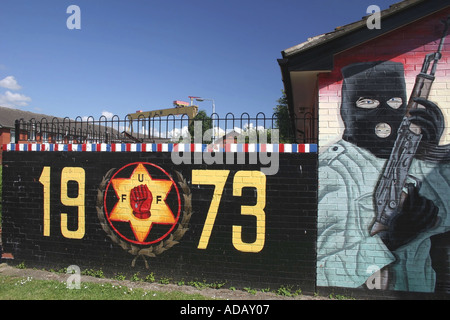 loyalist UFF terrorist wall mural shankill road belfast northern ...