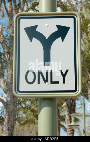 Misdirection turn sign for both left and right only and is not clear in ...