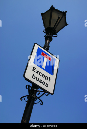 No Entry Sign except buses taxis and cycles Edinburgh Princes Street ...