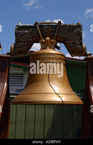 Actual size fiberglass replica of the Liberty Bell Stock Photo - Alamy