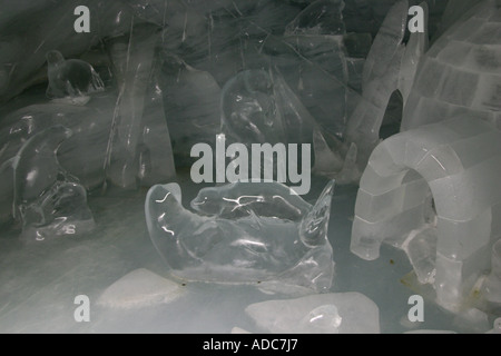 Ice Palace Igloo Sculpture in the Glacier - Jungfraujoch Sphinx ...